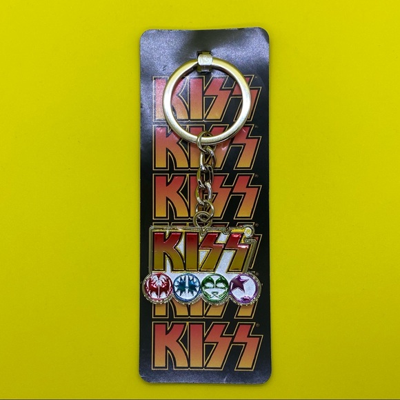 Accessories | Kiss Rock Band Metal Keychain With Iconic Multi Color ...